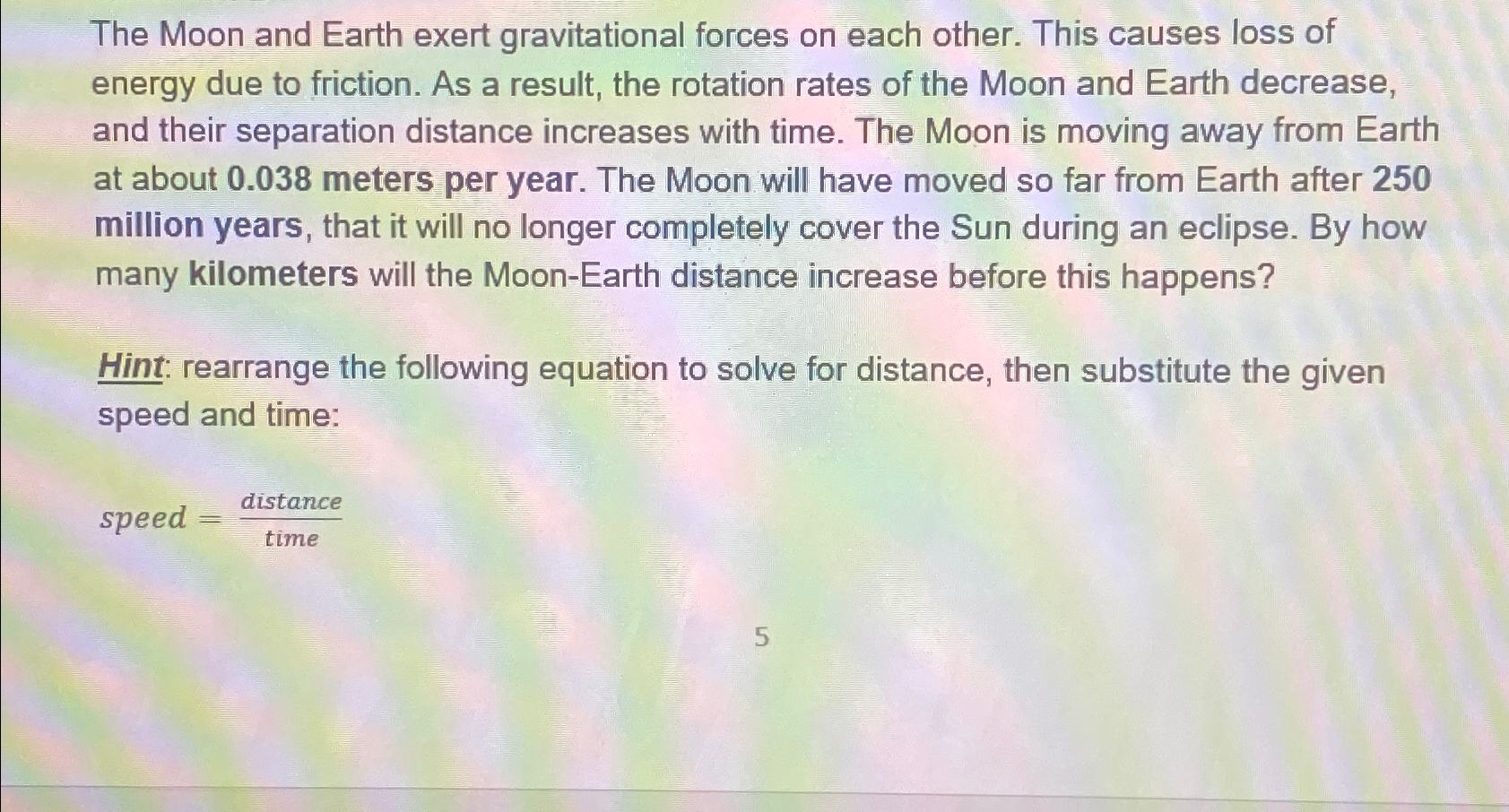 Solved The Moon and Earth exert gravitational forces on each | Chegg.com