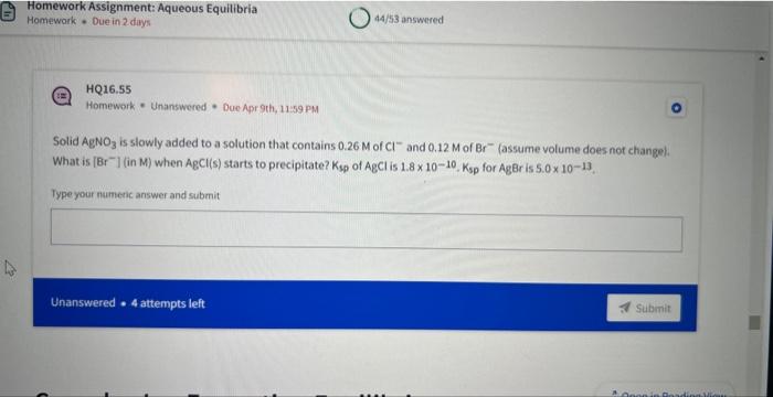 HQ16.55 Homework * Unanswered * Due Apr 9th,11:59PM | Chegg.com