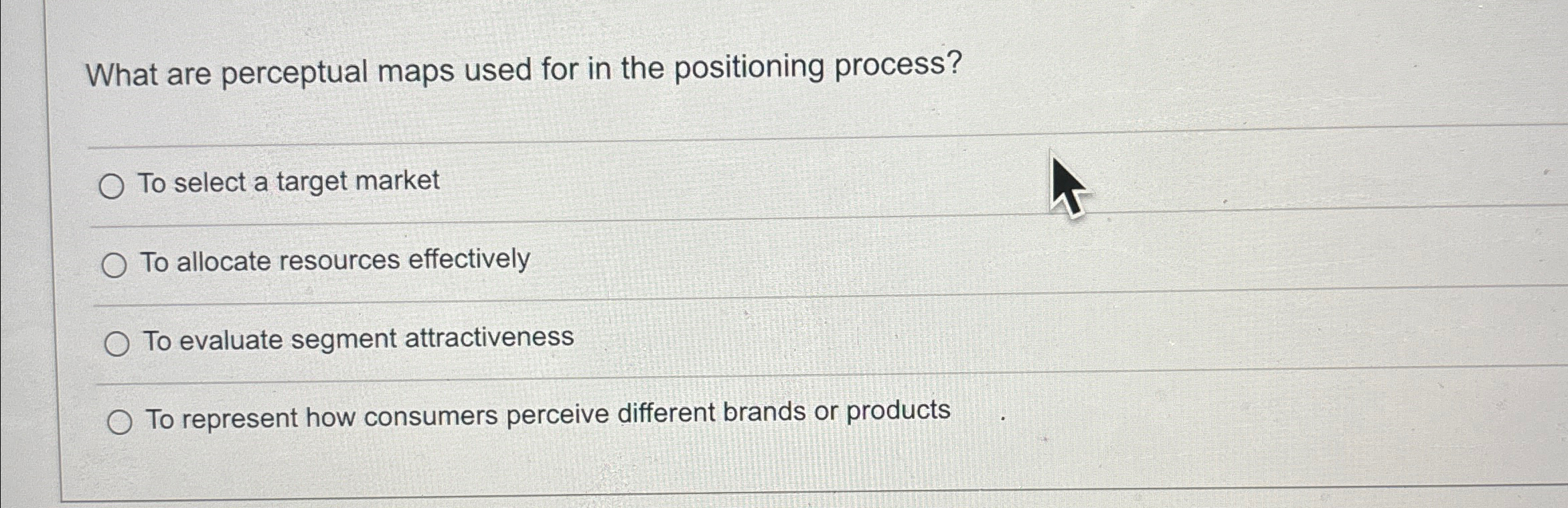 Solved What are perceptual maps used for in the positioning | Chegg.com