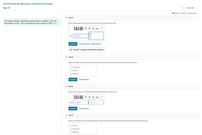 Solved Two balls undergo a perfectly elastic head-on | Chegg.com