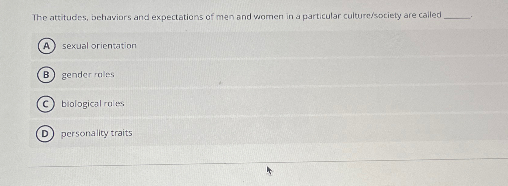 Solved The attitudes, behaviors and expectations of men and | Chegg.com