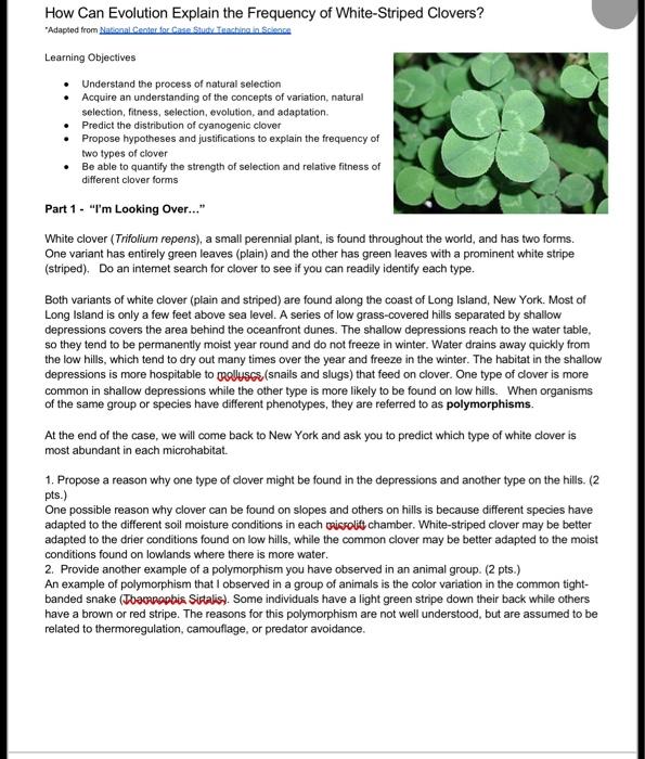 How Can Evolution Explain the Frequency of | Chegg.com
