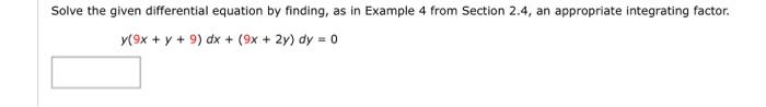 Solved Solve the given differential equation by finding, as | Chegg.com