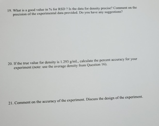 In order to determine the density of a Kool-aid | Chegg.com