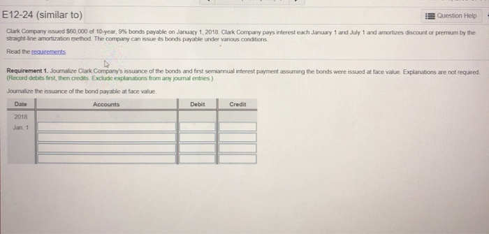 Solved Requirements 1. Journalize Clark Company's issuance | Chegg.com