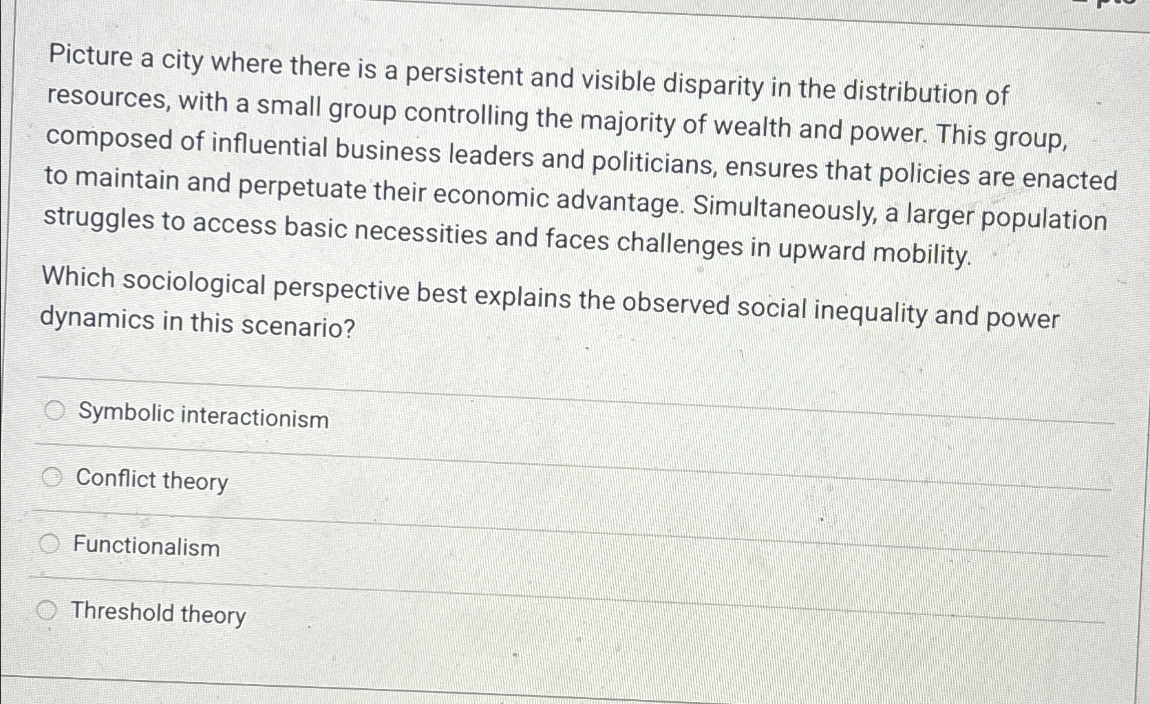 Solved Picture a city where there is a persistent and | Chegg.com