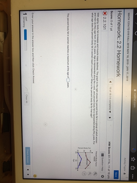 Solved mathxl.com MATH 1314 TD 019 FALL 2019 NOV 18, 2019 - | Chegg.com