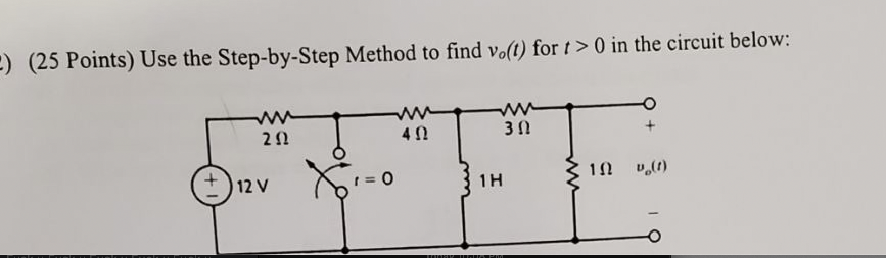 Solved Use the Step-by-Step Method to find vo(t) ﻿for t>0 | Chegg.com