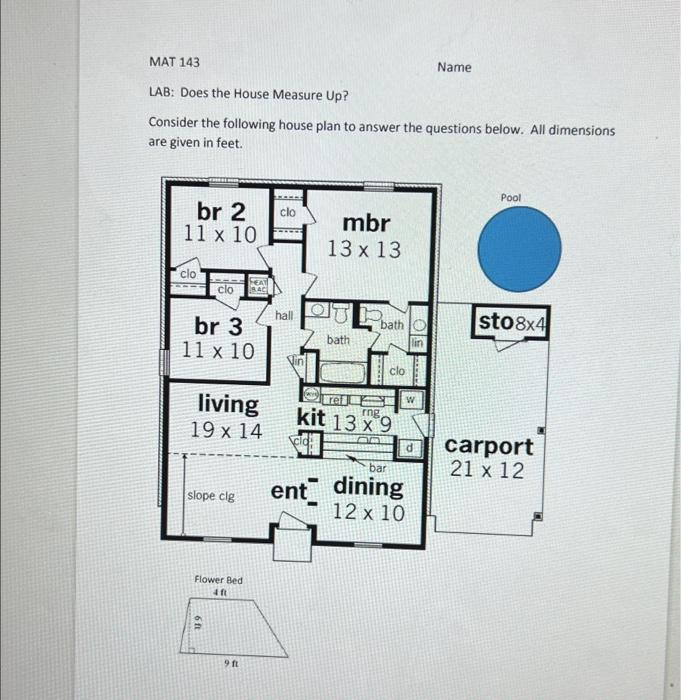 Solved Name LAB: Does the House Measure Up? Consider the | Chegg.com