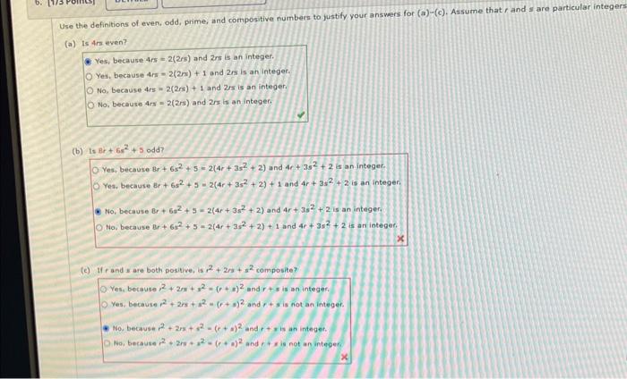 Solved Theorem: The sum of any even integer and any odd | Chegg.com