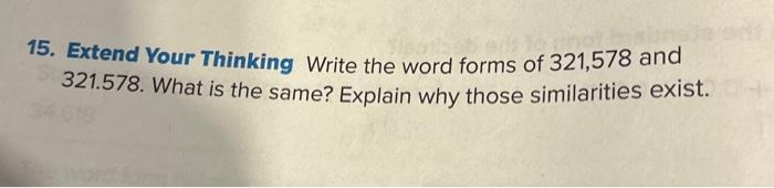 Solved 15. Extend Your Thinking Write the word forms of | Chegg.com