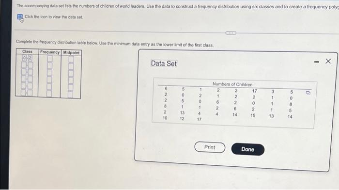 [Solved]: The accompanying data set lists the numbers of c