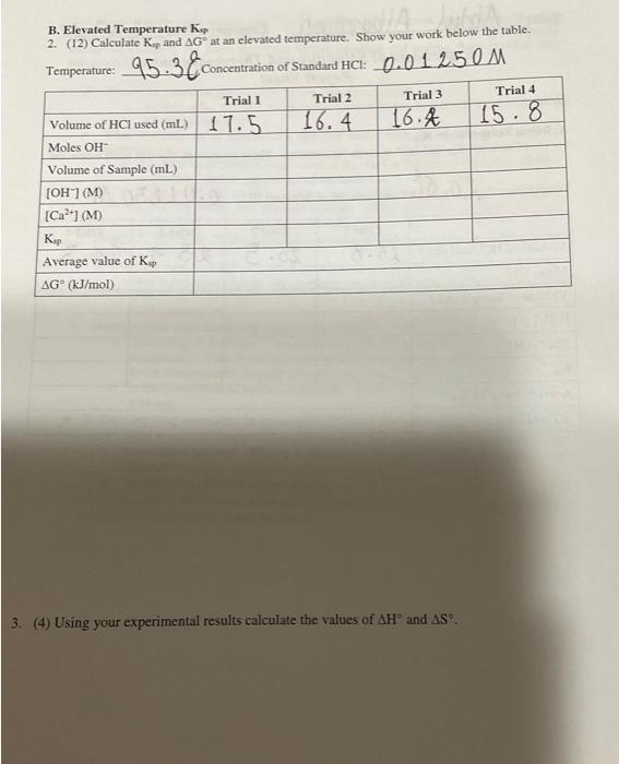 Solved Experiment 6: Solubility and Thermodynamics Report | Chegg.com