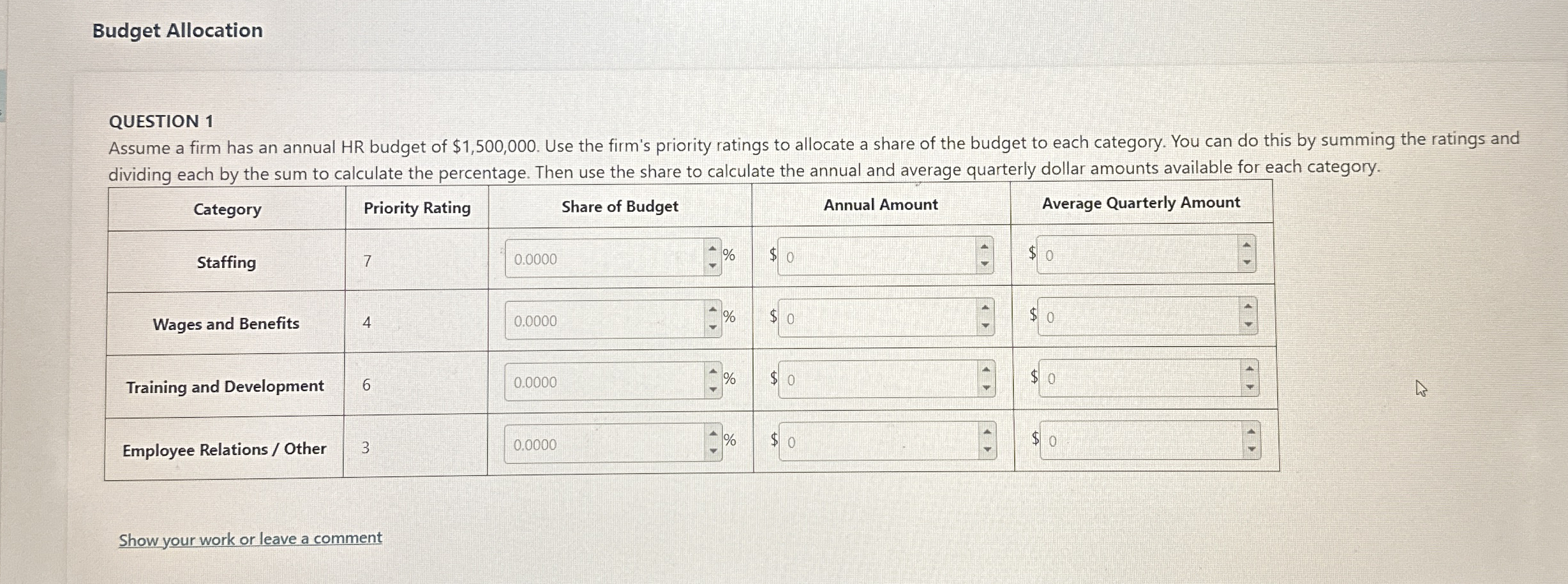 Solved Budget AllocationQUESTION 1Assume a firm has an | Chegg.com