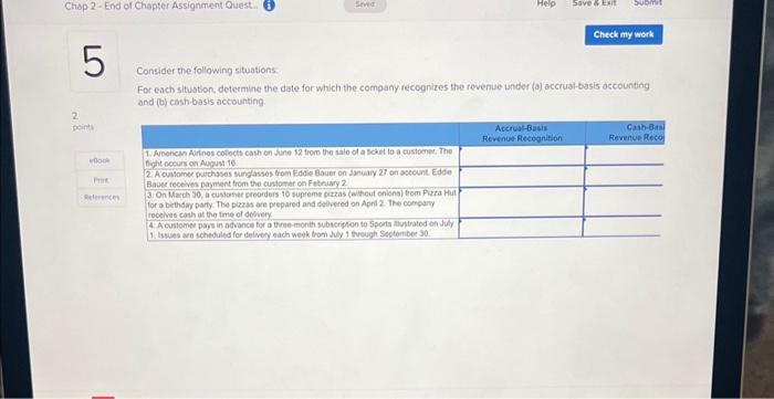 Solved Consider the following situations. For each situation | Chegg.com