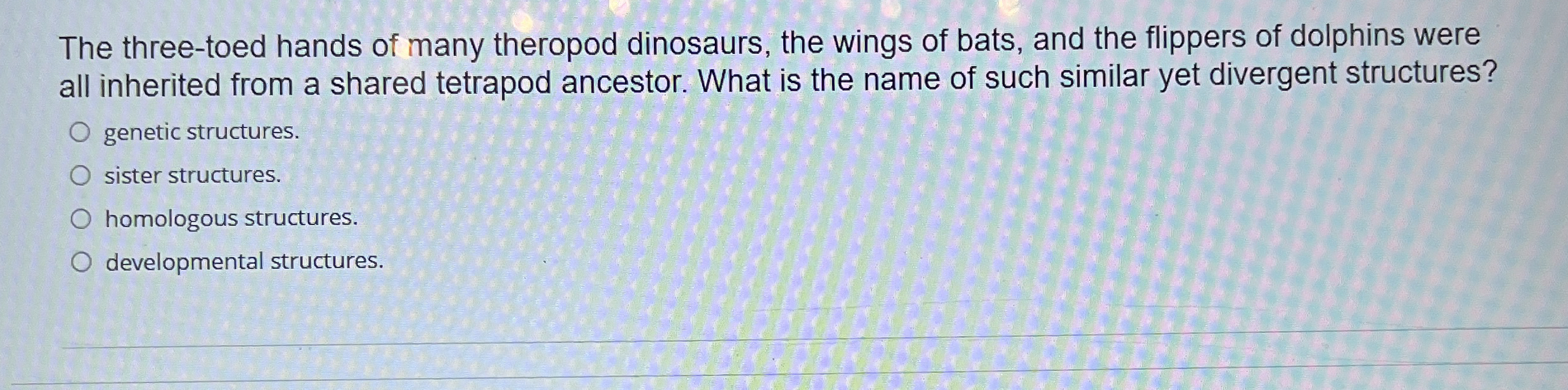 Solved The three-toed hands of many theropod dinosaurs, the | Chegg.com