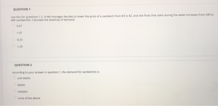Solved QUESTION 1 Use this for questions 1-2. A dell manager | Chegg.com