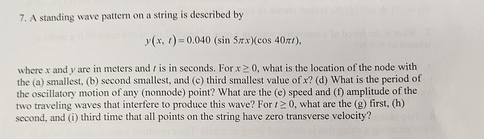 A standing wave pattern on a string is described | Chegg.com