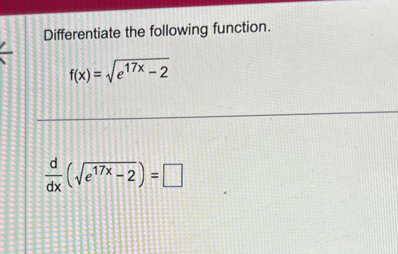 Solved Differentiate the following | Chegg.com