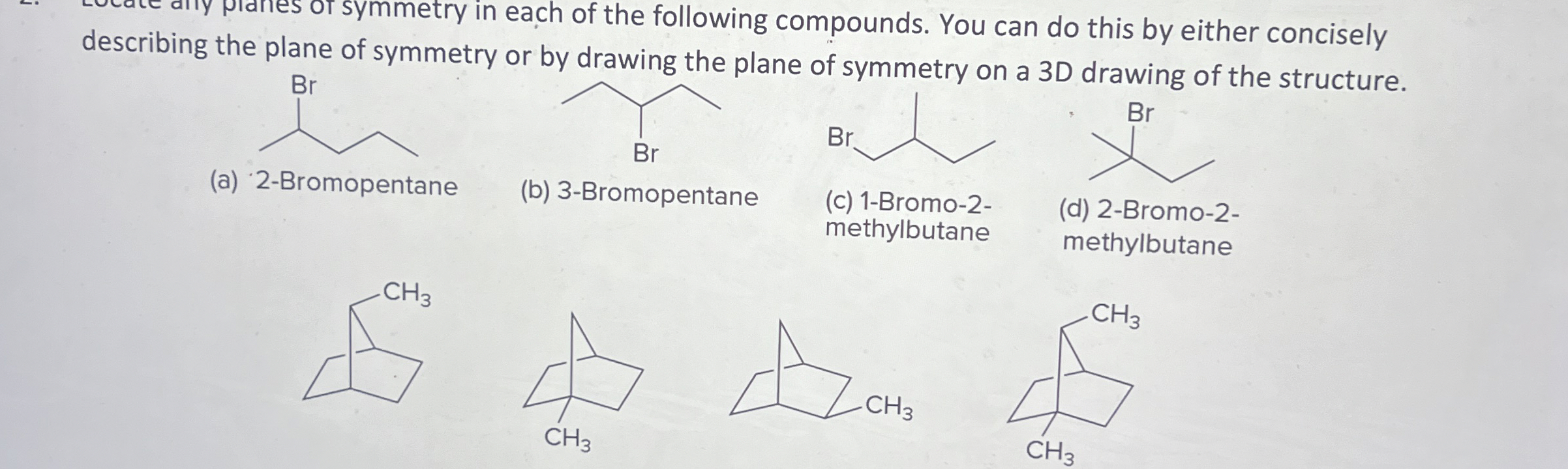 Solved describing the plane of symmetry or by drawing the | Chegg.com