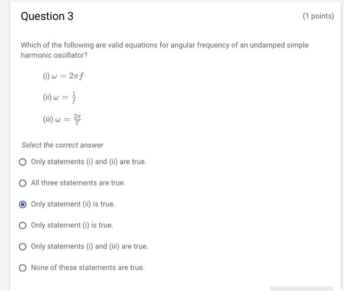 Solved Which of the following are valid equations for | Chegg.com