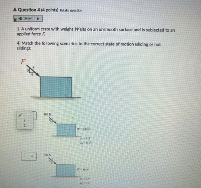 Solved A Question 3 (4 points) Retake question Listen 1. A | Chegg.com Solved A Question 3 (4 points) Retake question Listen 1. A | Chegg.com