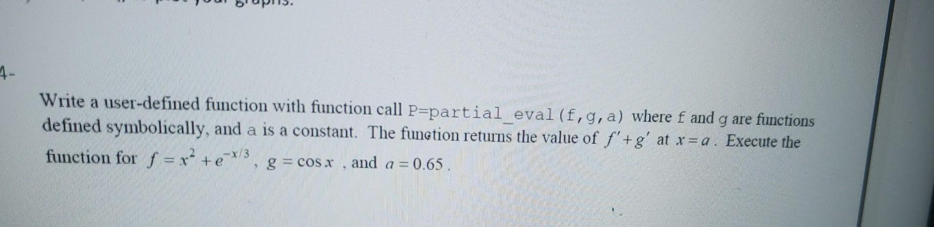 Solved Write a user-defined function with function call P= | Chegg.com