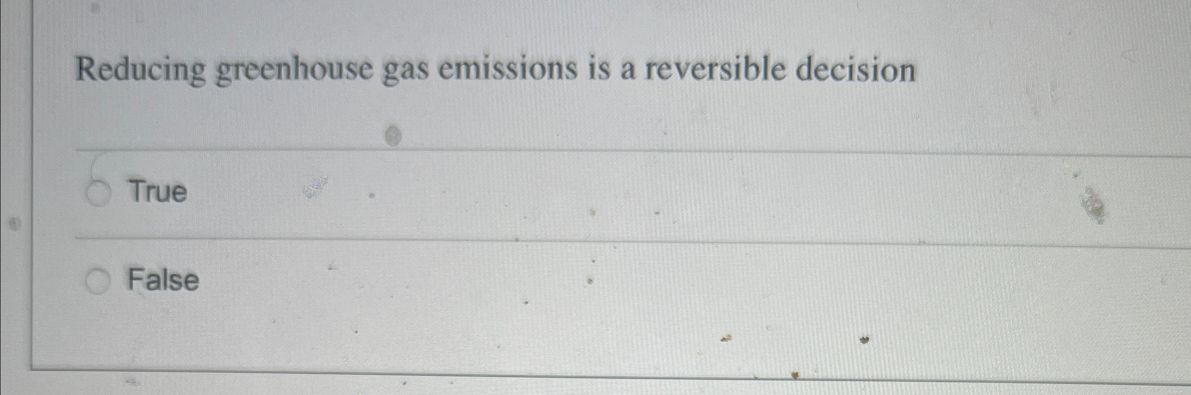 Solved Reducing greenhouse gas emissions is a reversible | Chegg.com