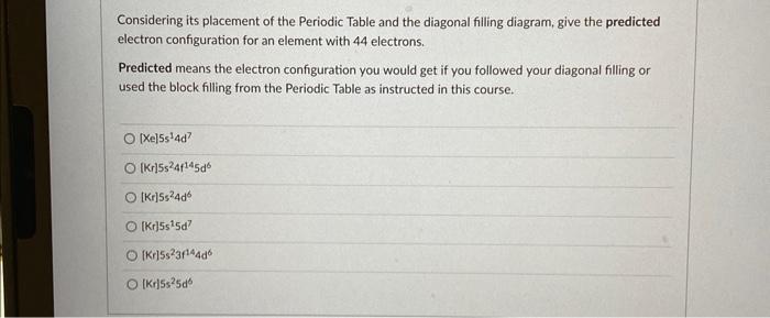 Solved Considering its placement of the Periodic Table and | Chegg.com