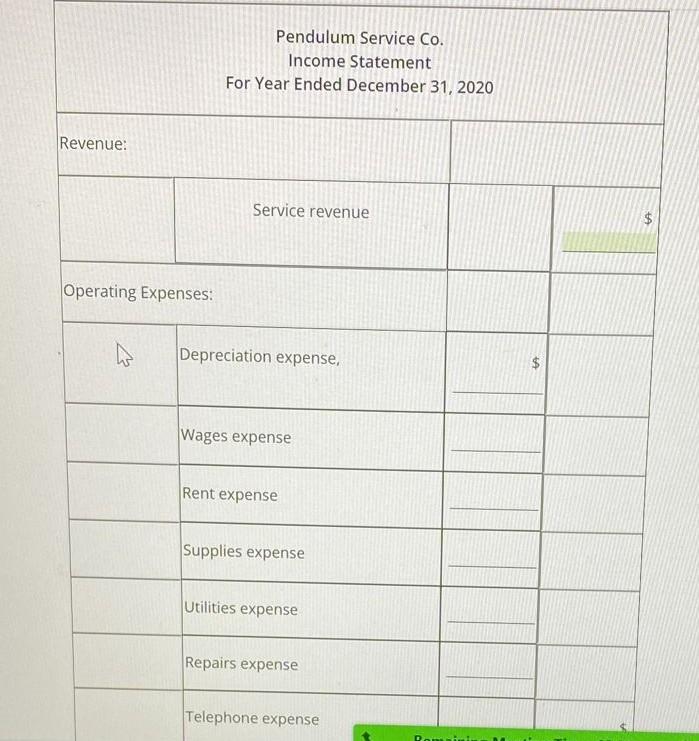 Solved Using the following partial Excel work sheet for | Chegg.com