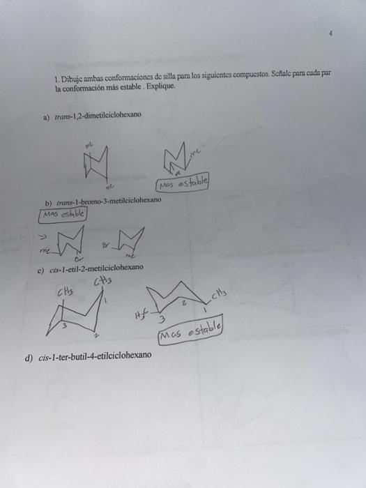 Solved Draw both chair conformations for the following | Chegg.com