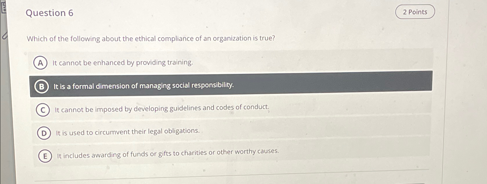 Solved Question 62 ﻿PointsWhich of the following about the | Chegg.com