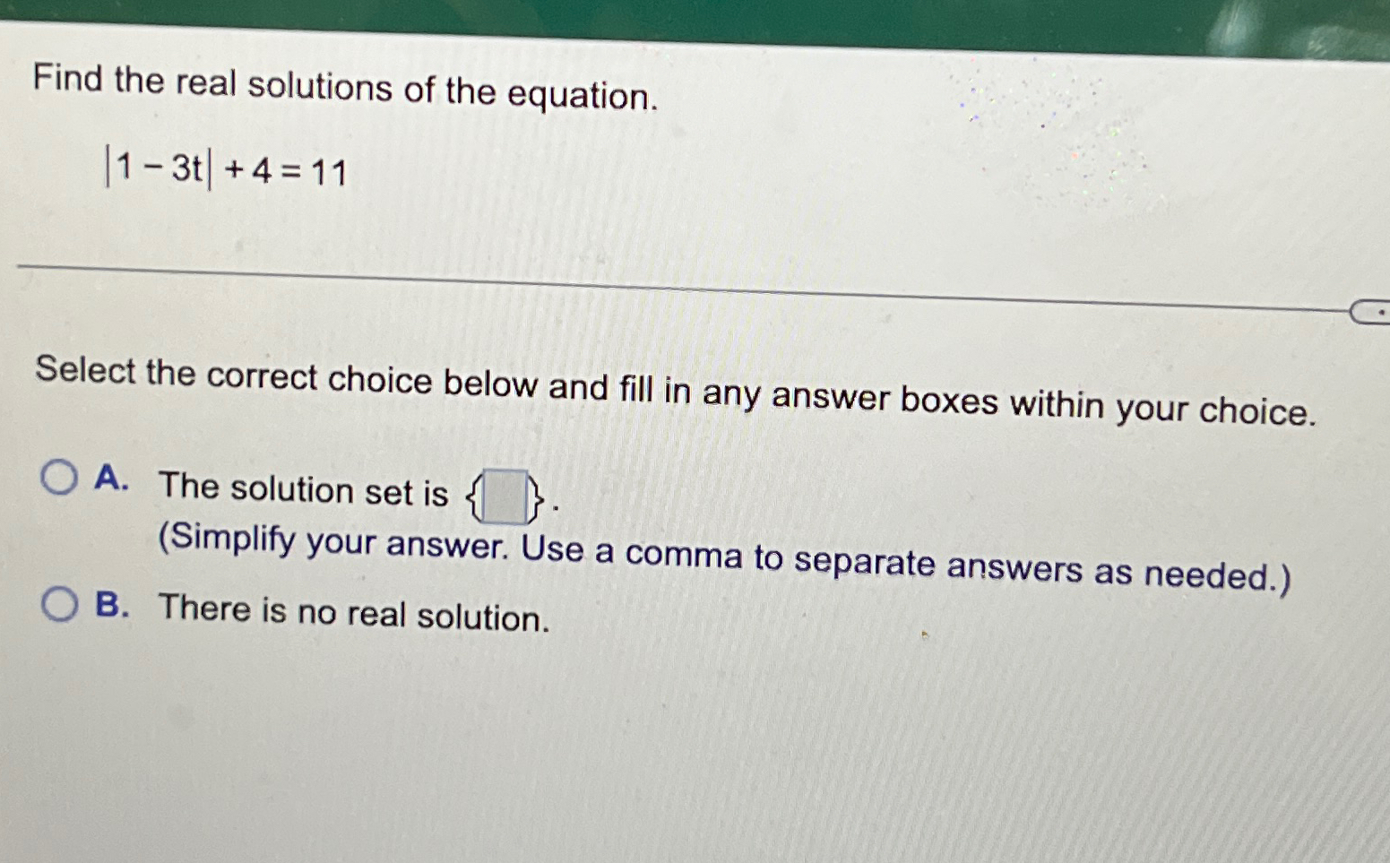 Solved Find the real solutions of the | Chegg.com