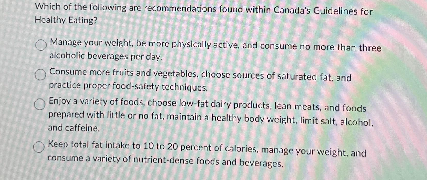 Solved Which of the following are recommendations found | Chegg.com