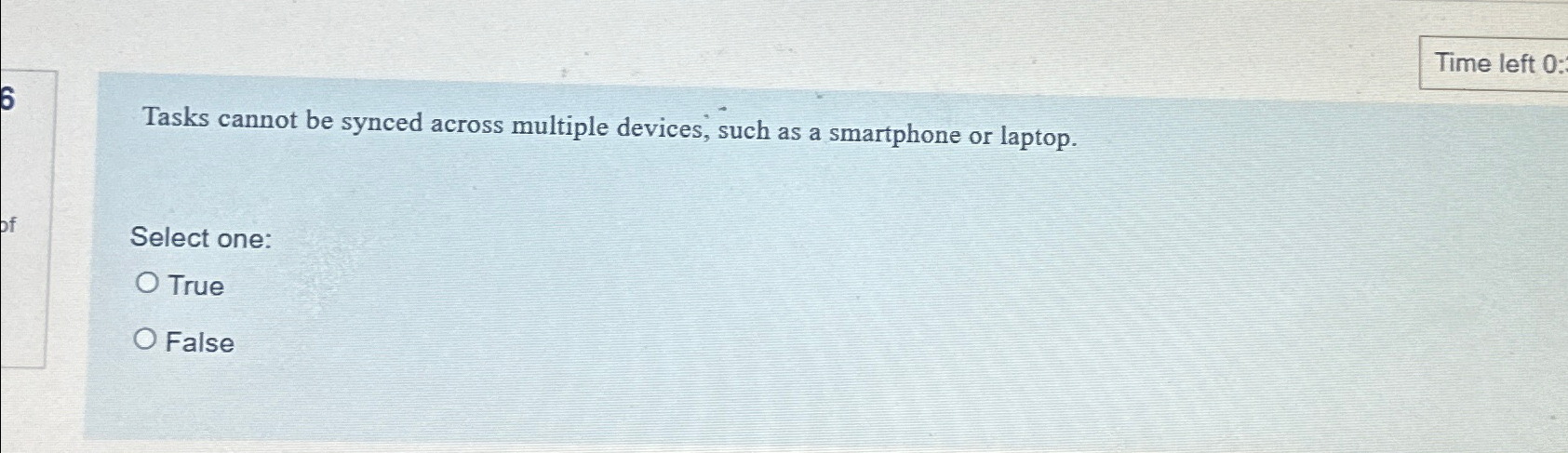 Solved 6Tasks cannot be synced across multiple devices, such | Chegg.com