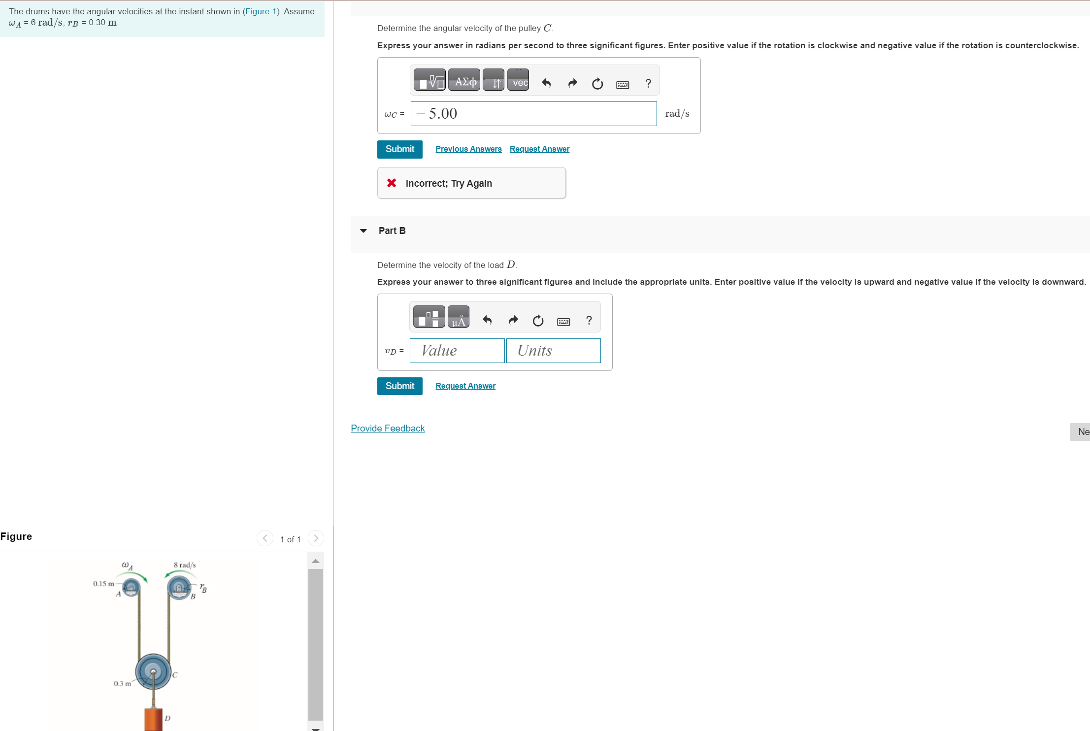 Solved The drums have the angular velocities at the instant | Chegg.com
