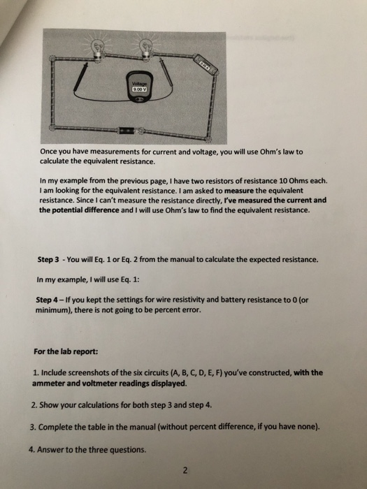 Solved Resistors in Series and in Parallel You will follow | Chegg.com