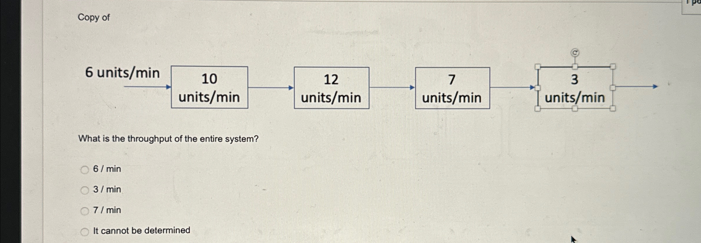 Solved Copy ofWhat is the throughput of the entire | Chegg.com