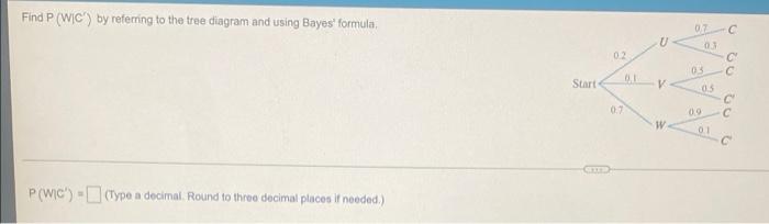 Solved Find P (WIC) by referring to the tree diagram and | Chegg.com