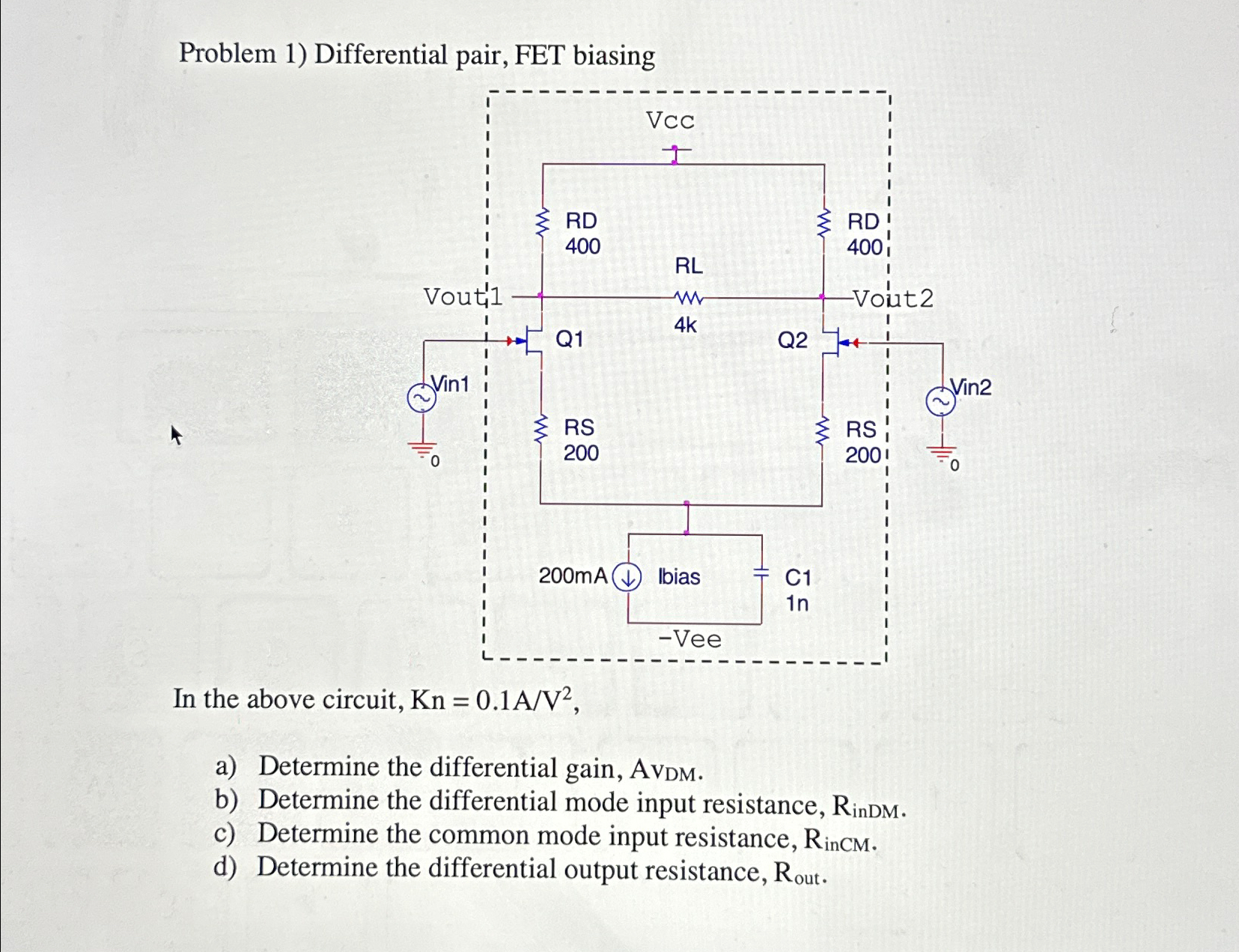 Problem 1) ﻿Differential nair. FFT hiasingIn the | Chegg.com