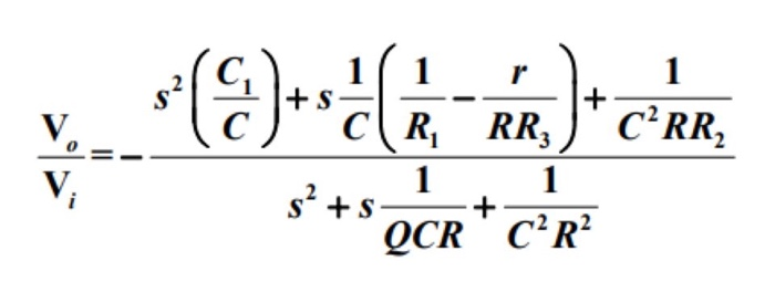 Solved please show tow-thomas biquad filter transfer | Chegg.com
