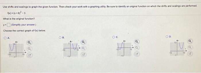 Solved Use shifts and scalings to graph the given function. | Chegg.com