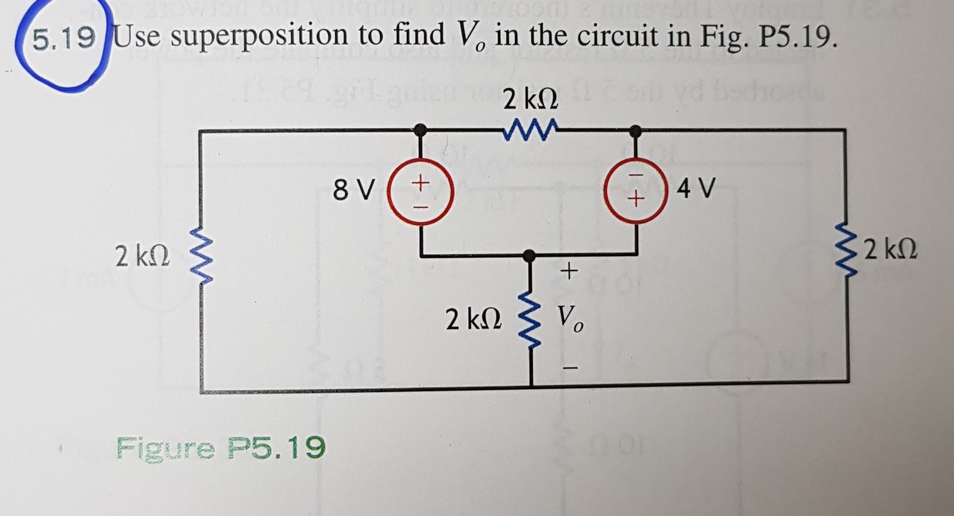 Solved 5.19 ﻿Use superposition to find Vo ﻿in the circuit in | Chegg.com