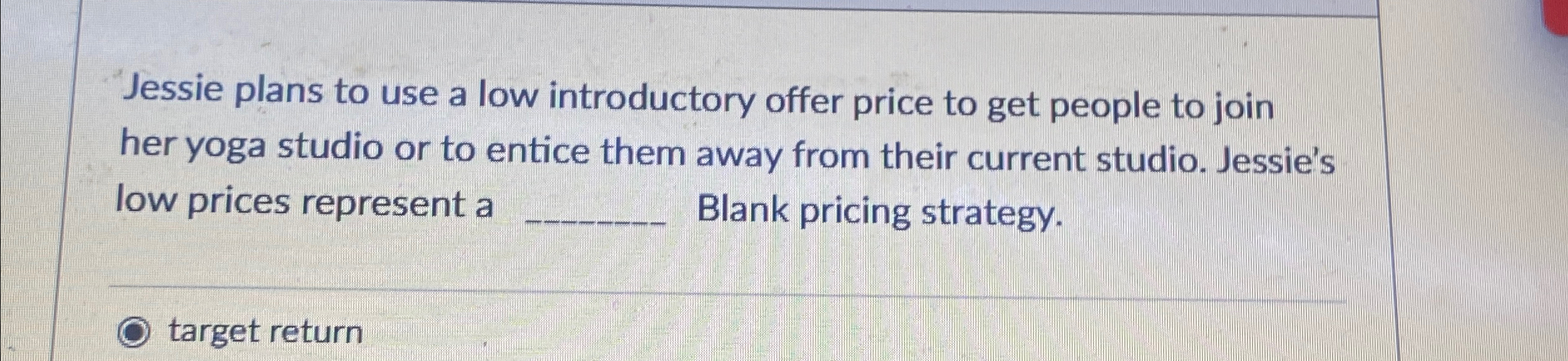 Solved Jessie plans to use a low introductory offer price to | Chegg.com