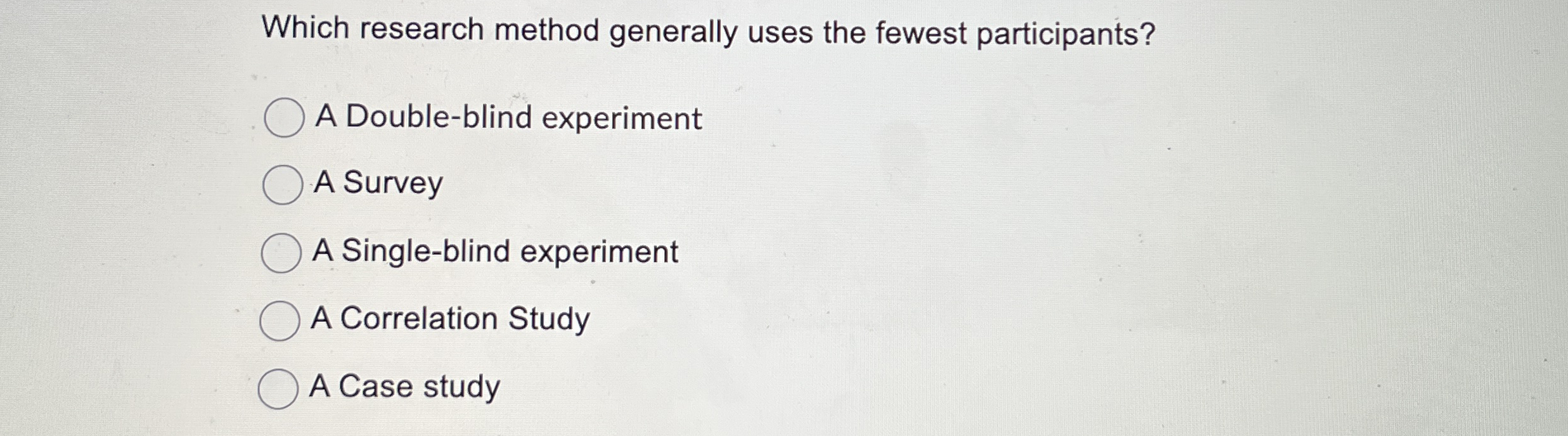 Solved Which research method generally uses the fewest | Chegg.com