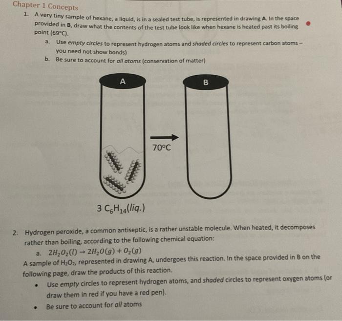Solved Chapter 1 Concepts 1. A very tiny sample of hexane, a | Chegg.com