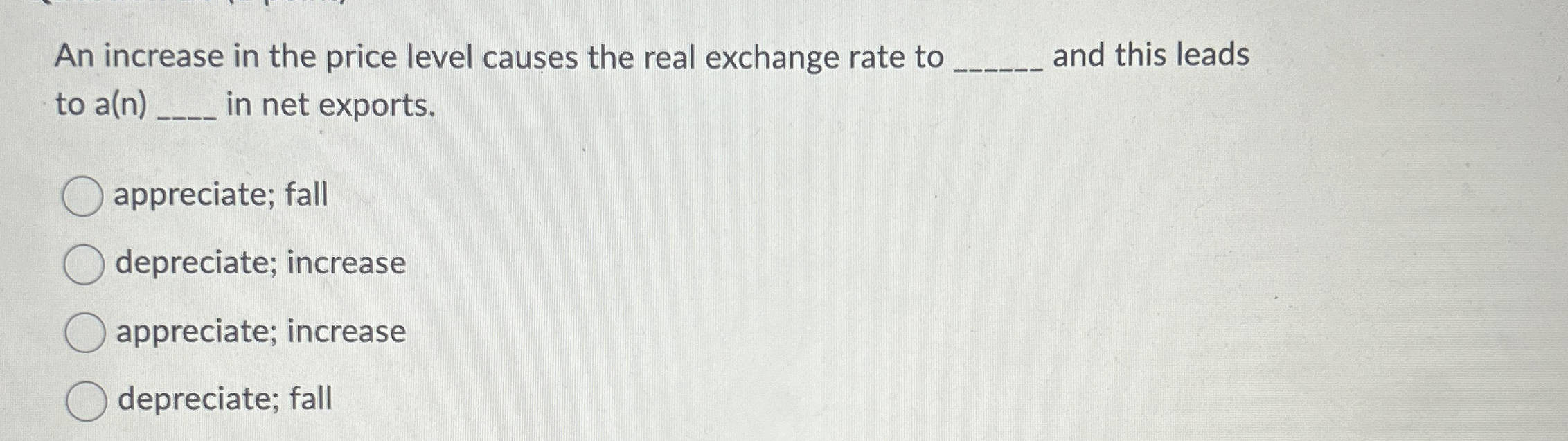 Solved An increase in the price level causes the real | Chegg.com