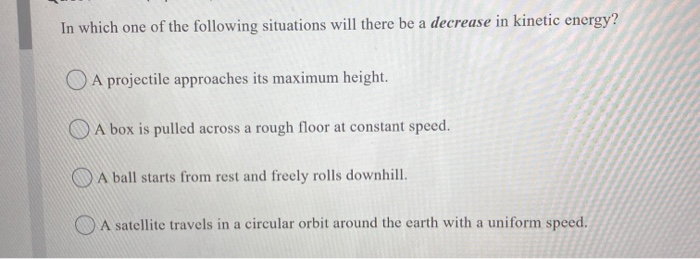 Solved In which one of the following situations will there | Chegg.com