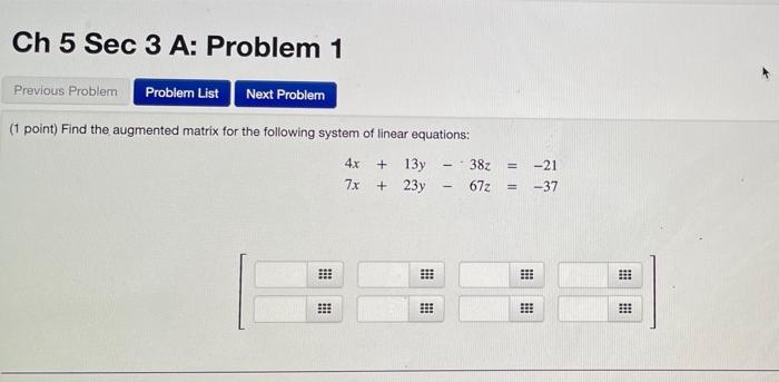 Solved Ch 5 Sec 3 A: Problem 1 Previous Problem Problem List | Chegg.com