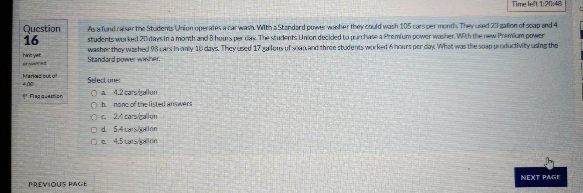 Solved A 100% learning curve implies that Select one: a. | Chegg.com